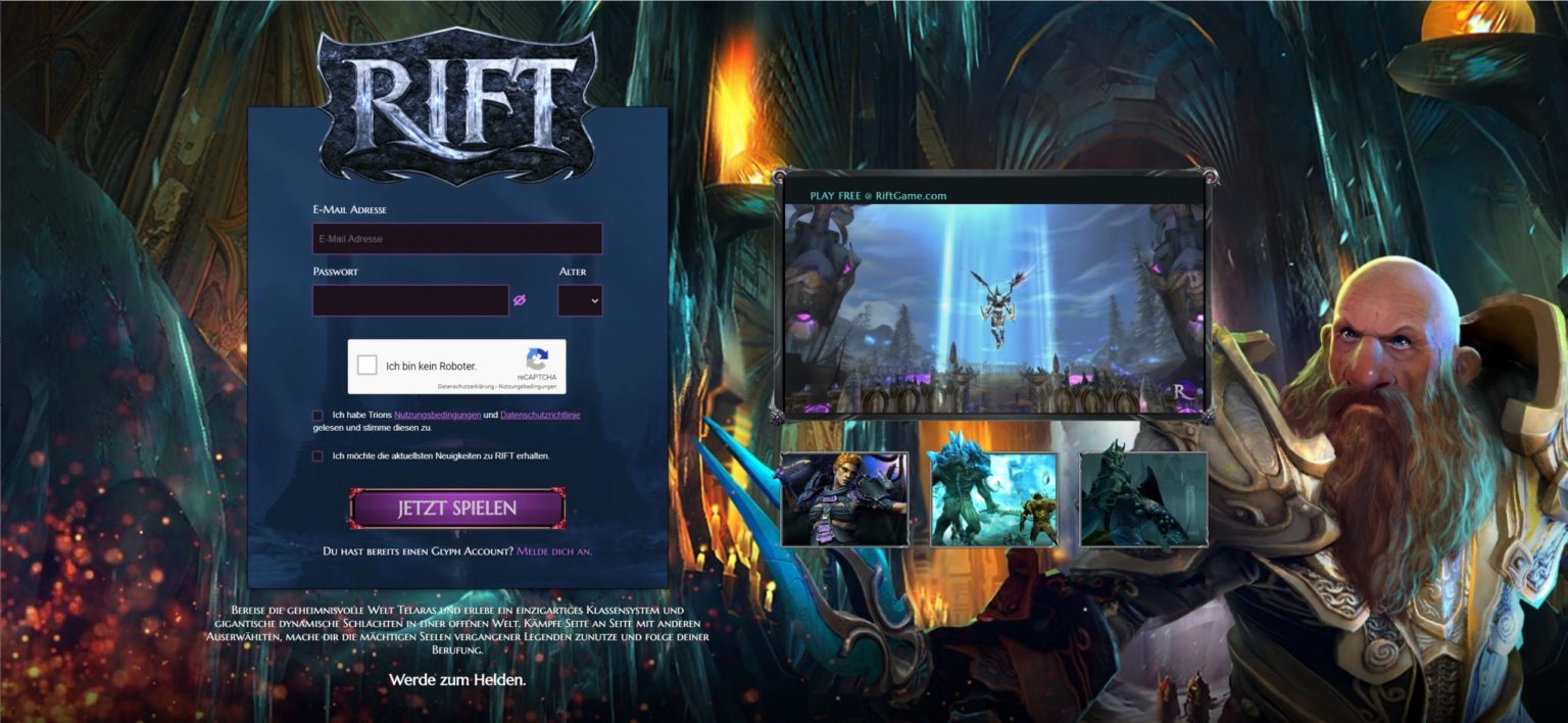 RIFT kostenlos spielen - Spannende MMORPG-Action 2022